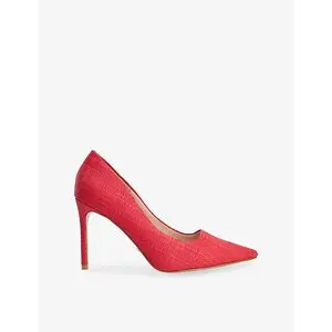 DUNE Assured Pointed-toe Raffia Courts With Stiletto Heel