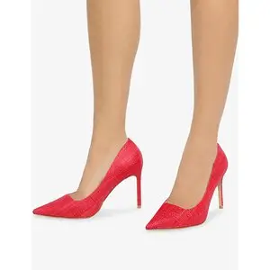 DUNE Assured Pointed-toe Raffia Courts With Stiletto Heel