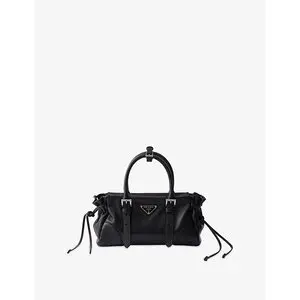 Prada Small Leather Shoulder Bag - Black