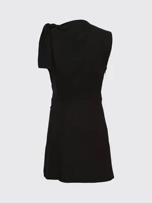 MSGM Asymmetrical Neckline Dress - Black