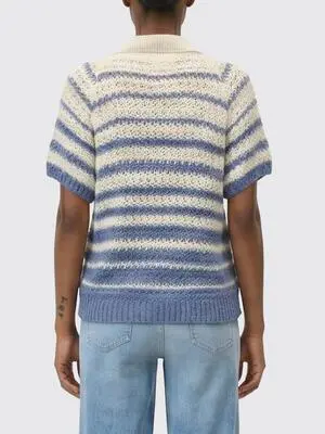 Closed Striped Knit Polo Sweater