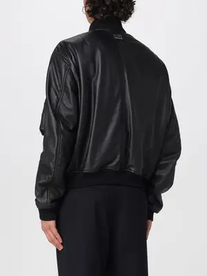 Dolce & Gabbana Calfskin Leather Bomber Jacket - Black