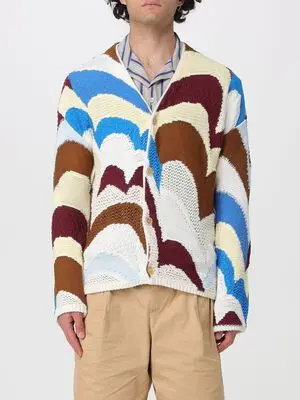 Marni Abstract Pattern Cotton Cardigan - Multicolor
