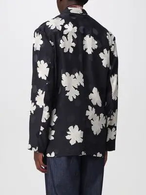 Dries Van Noten Printed Double-breasted Jacket - Black