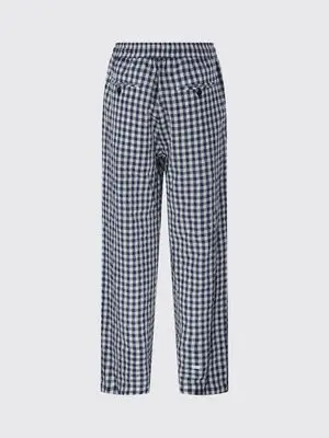 DUNST Jogging Trousers With Vichy Pattern - Blue