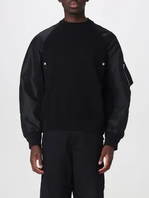 Sacai Cotton & Polyester Blend Crewneck Jumper - Black