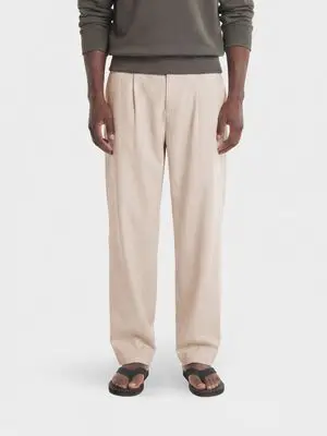 Maison Kitsuné Cotton Blend Trousers - Beige
