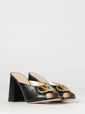 Valentino Garavani Open Toe Block Heel Mules - Black
