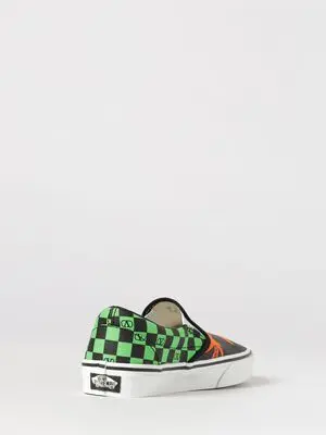 Valentino Garavani X Vans Checkered Floral Print Canvas Slip-on Sneakers - Green