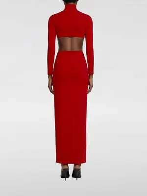 Solace London Long Sleeve Cut Out Gown - Red