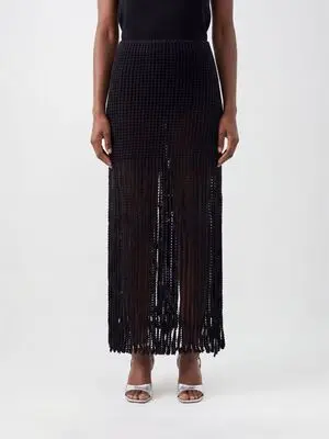 Alaïa Midi Skirt In Openwork Viscose Knit