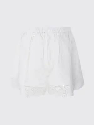 BY MALENE BIRGER Organic Cotton Shorts With Embroidered Lace Inserts