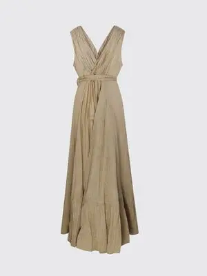 MES DEMOISELLES Sleeveless V-neck Maxi Dress With Flower Appliqu