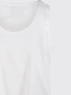 DARKPARK Sleeveless U-neck Top With Fringed Hem