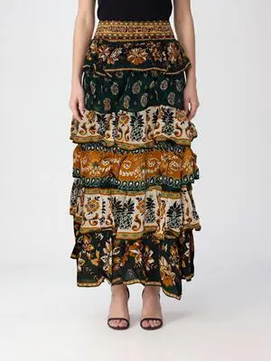 Farm Rio Midi Skirt - Green