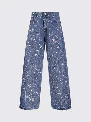 E.L.V. DENIM Abstract Print Straight Leg Jeans