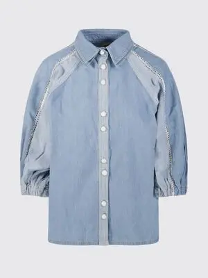 Farm Rio Shirt With Lace Trim