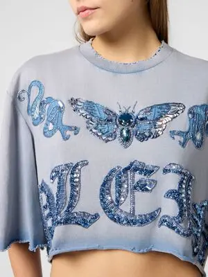 Philipp Plein Cotton T-shirt - Turquoise