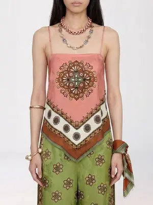ALEMAIS Viscose Jacquard Ethnic Pattern Top
