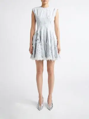 HAIKURE Sleeveless Worn-effect Cotton Denim Mini Dress
