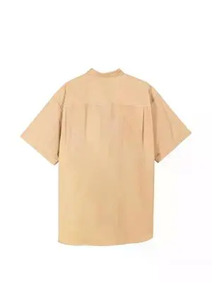 Comme Des Garçons Contrast-stitch Short-sleeve Shirt - Neutrals
