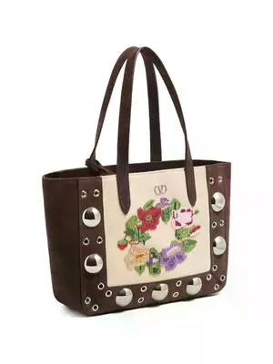 Valentino Garavani Nellcôte Embroidered Shopping Bag