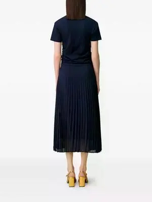 Claudie Pierlot Navy Trompe-l'œil Midi Dress