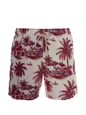 MC2 SAINT BARTH Toile De Jouy Swim Shorts - Neutrals
