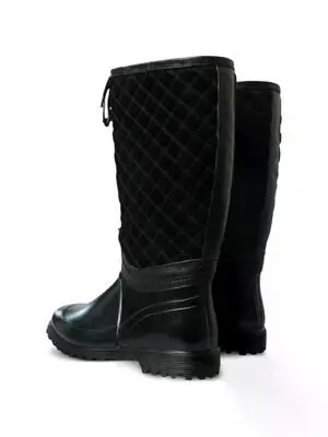 Dolce & Gabbana Chioggia Quilted Suede Lace-up Boots