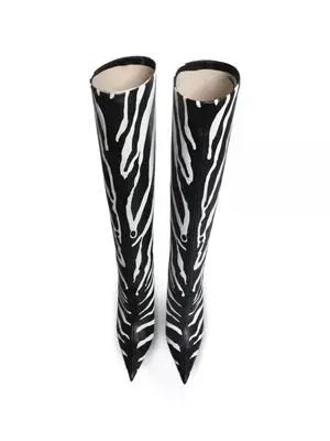 Dolce & Gabbana Zebra-print Leather Boots