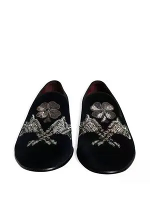 Dolce & Gabbana Embroidered Velvet Loafers