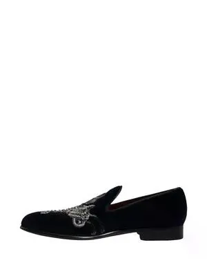 Dolce & Gabbana Embroidered Velvet Loafers