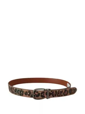 Dolce & Gabbana Leopard-print Buckle Belt - Neutrals