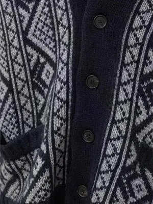 CRUCIANI Fair Isle Shawl-collar Cardigan