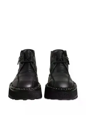 Dolce & Gabbana Quilted Chain-trim Biker Boots