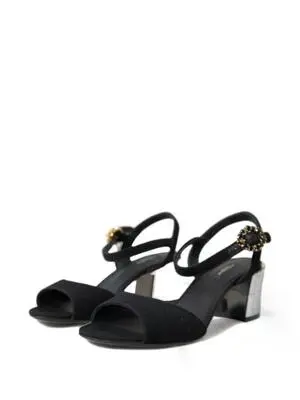Dolce & Gabbana Crystal-embellished Mirror-effect Sandals