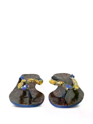Dolce & Gabbana Gemstone-embellished Leopard-print Sandals