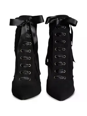 Dolce & Gabbana Lace-up Ribbon Ankle Boots