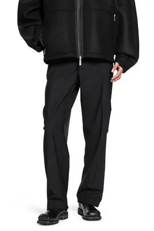 Herno Twisted Fit Tailored Trousers - Black