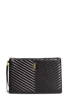 Saint Laurent Cassandre Matelassé Document Holder