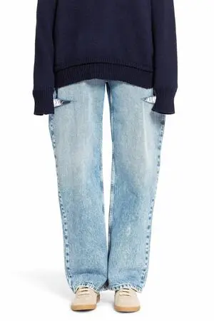 MAISON MARGIELA Denim Jeans With Slash Details - Blue