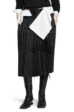 Comme Des Garçons Pleated Midi Skirt