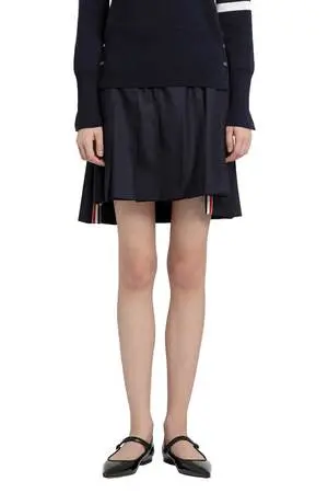 Thom Browne Super 120's Twill Pleated Mini Skirt