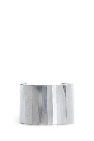 WERKSTATT MUNCHEN Shiny Hand Forged Surface Thin Bridge Ring - Silver