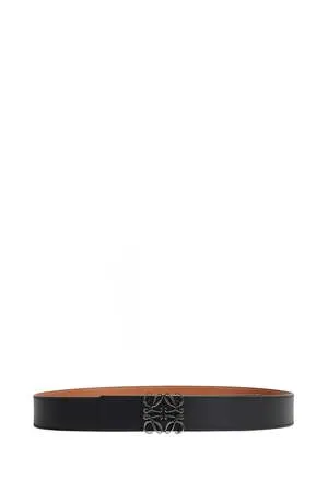 Loewe Reversible Leather Belt With Anagram Buckle - Black
