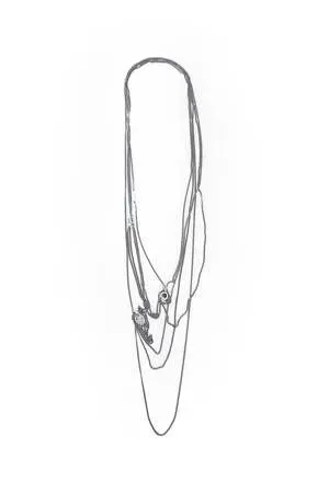 ANN DEMEULEMEESTER Adalina Body Chain Necklace - Silver