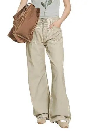 Acne Studios Overprint Wide-leg Jeans
