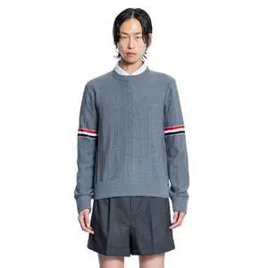 Thom Browne Wool Relaxed Sweater - Grey