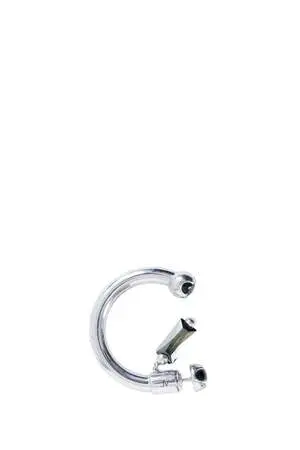 ALAN CROCETTI Single Earring With Onyx And Green Crystal Charm - Silver