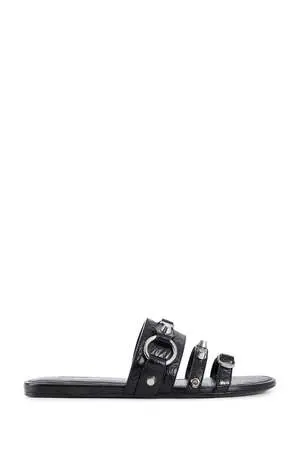 Balenciaga City Flat Sandals - Black